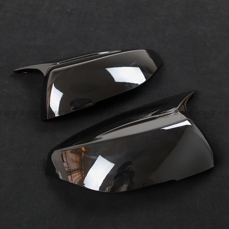 Glossy Black Carbon Fiber Ox Horn Mirror Covers for Infiniti Q50 Q60 ...