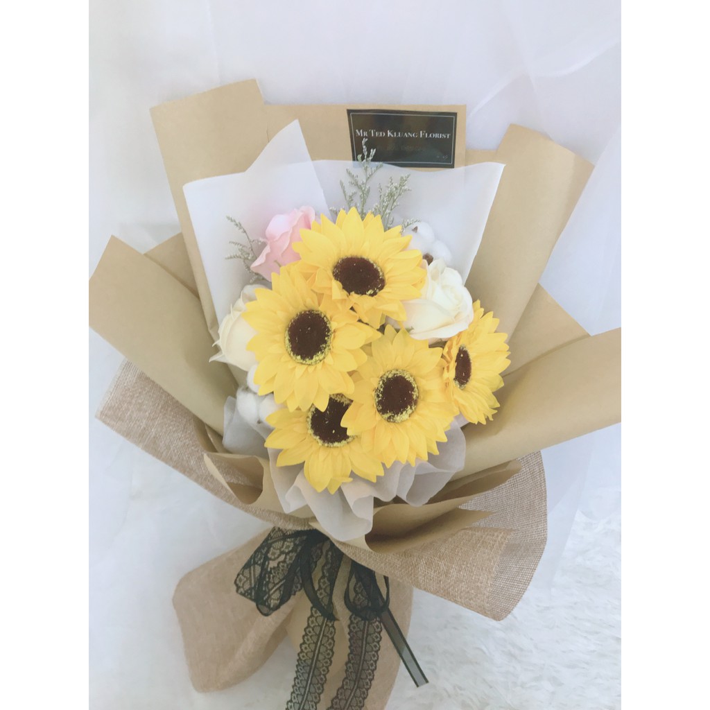 Sunflower flowers bouquet Graduation bouquet Convocation bouquet (soap ...
