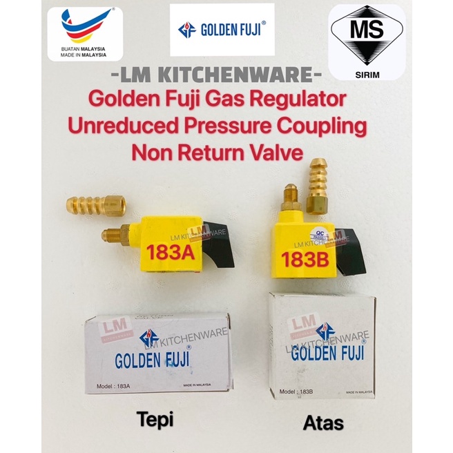 GOLDEN FUJI GAS REGULATOR 183A 183B NON RETURN VALUE / 183A 183B ...