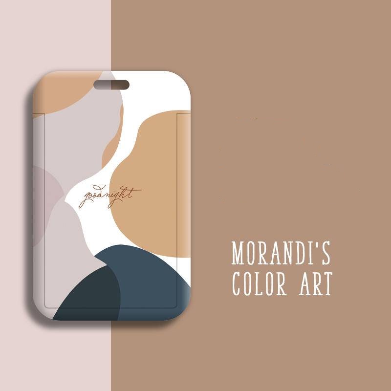 Fashion simple card holder Morandi color card cover couple card case ...