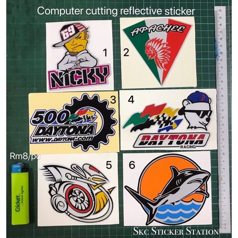 Daytona / 69Nicky / Daytona 500/ Turbo Logo/ Apachee / Nicky Sticker ...