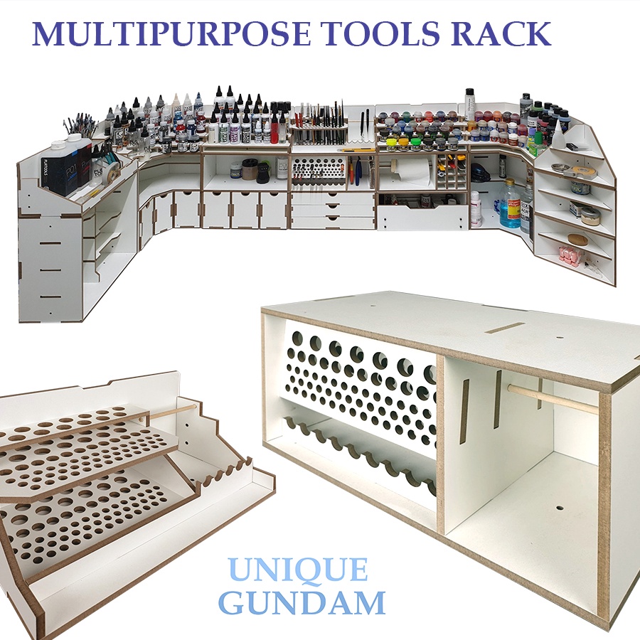 MULTIPURPOSE TOOLS RACK [MDF WITH MELAMINE 2 SIDE ] MODEL KITS TOOLS ...