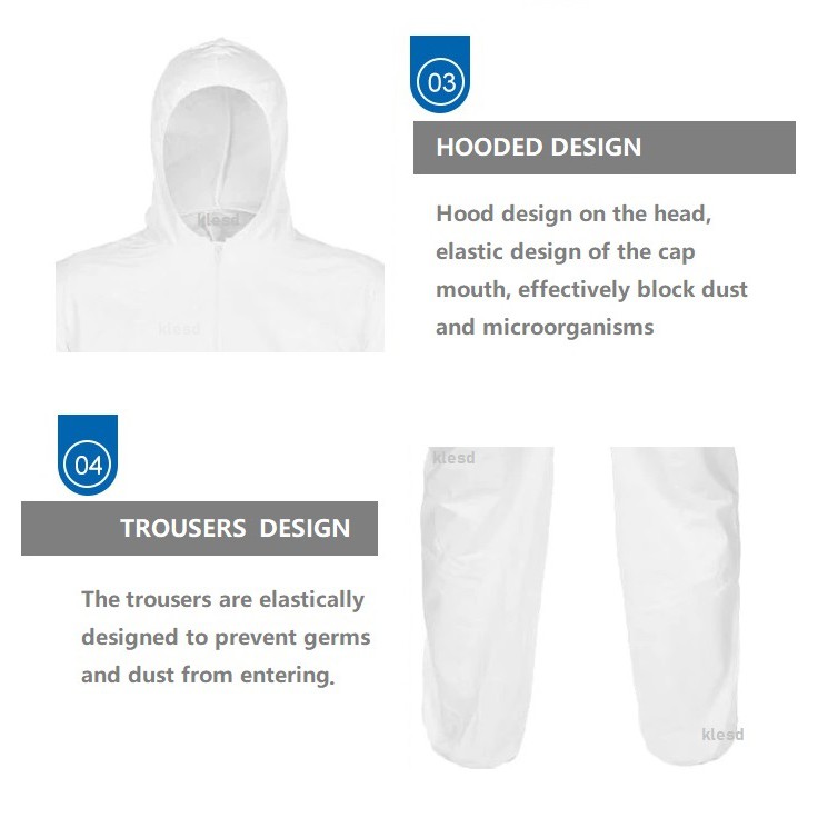 Cleanroom Disposable Jumpsuit/ Coverall/ PPE/ Ready Stock/ klesd ...