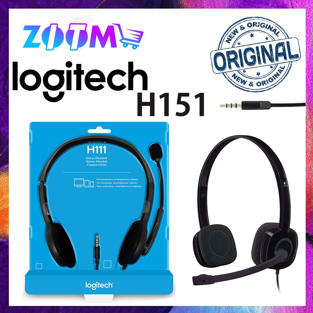 [READY STOCK] 100% ORIGINAL LOGITECH H151 STEREO HEADSET MULTI-DEVICE ...