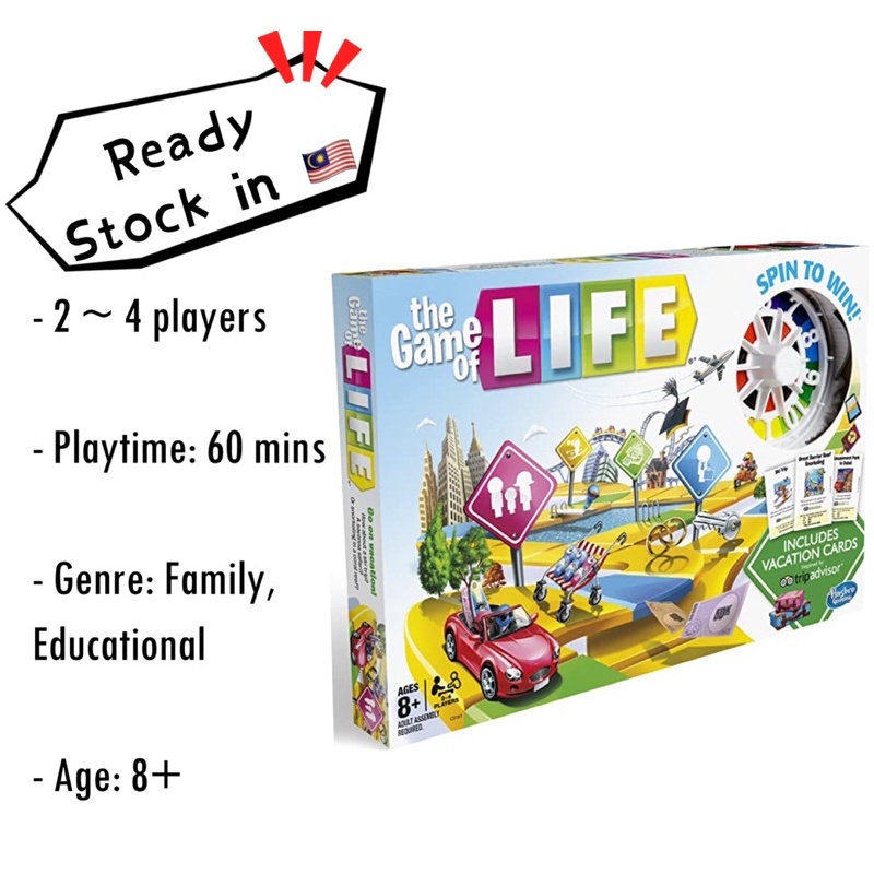 [Ready Stock] THE GAME OF LIFE Board Game: family kid children ...