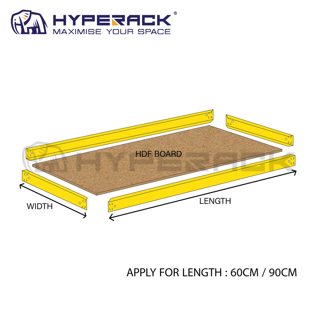 HYPERACK ™️ Extra Level Boltless Rack Tambah Tingkat ONLY FOR HYPERACK ...