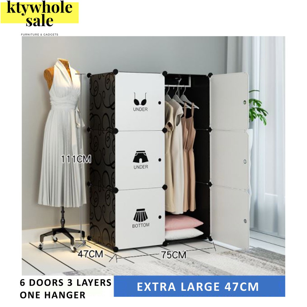 KTY almari baju almari diy lemari kayu wardrobe cabinet cube diy ...