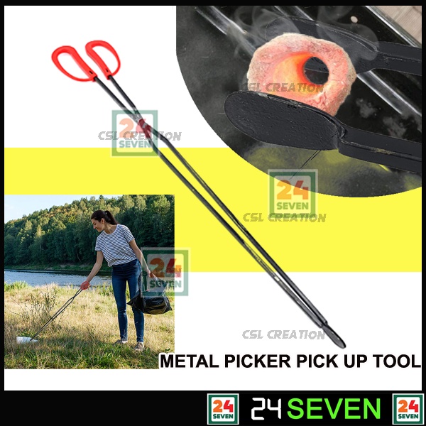 Metal Picker Pick Up Tool Trash Picker Garbage Picker Barbecue Tongs ...