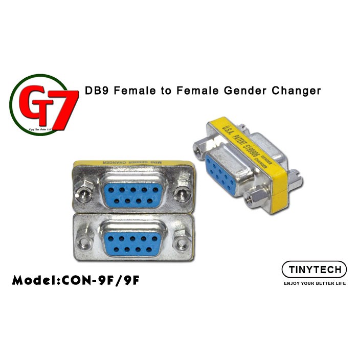 9 PIN Female to Female Gender Changer Converter DB9 Serial Adapter ...