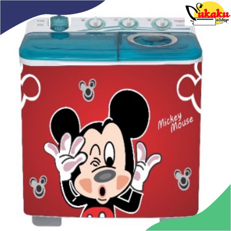 MESIN Mickey MOUSE 2-tube Washing Machine Sticker WALLPAPER | Shopee ...