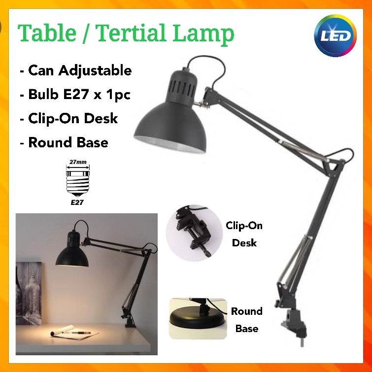 LED Style Table Lamp Metal Wire Reading Lamp Desk Lamp Long Arm Folding ...