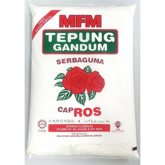 ROSE Wheat Flour 850gm/1kg (Cap Ros Tepung Gandum) | Shopee Malaysia