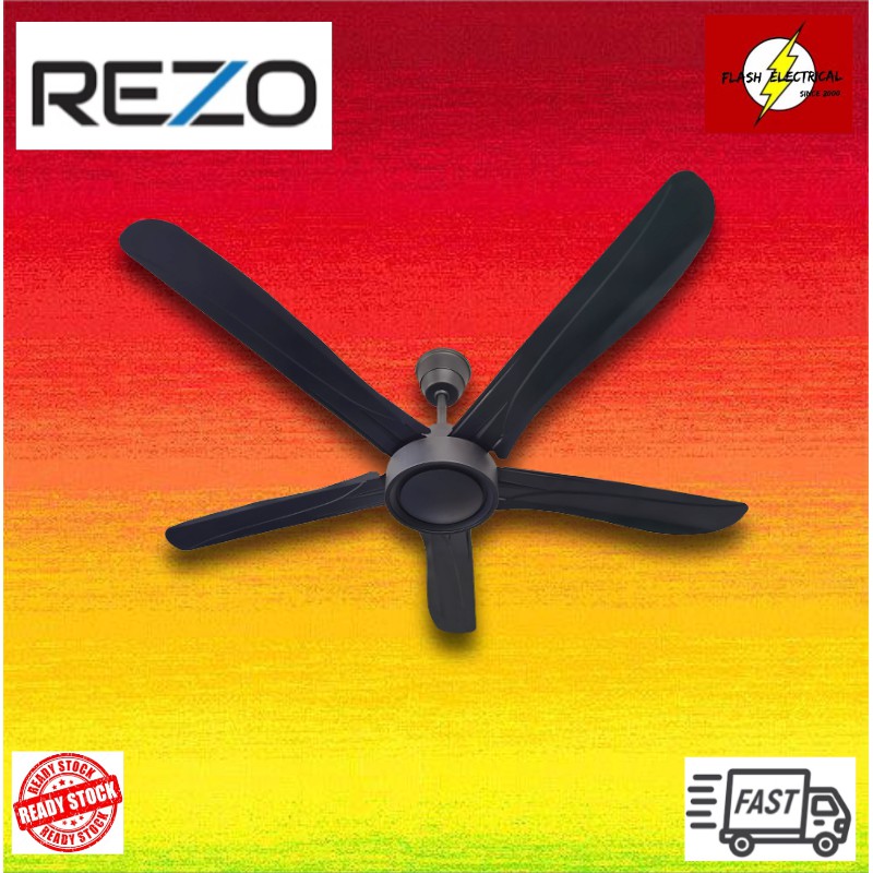 (BUBBLE WRAP)Rezo Ceiling Fan S106 56Inch 5 Metal Blades Heavy Duty ...