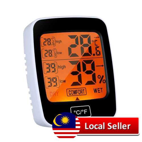 Digital Temperature Humidity Meter Thermo-hygrometer °C/°F Comfort ...