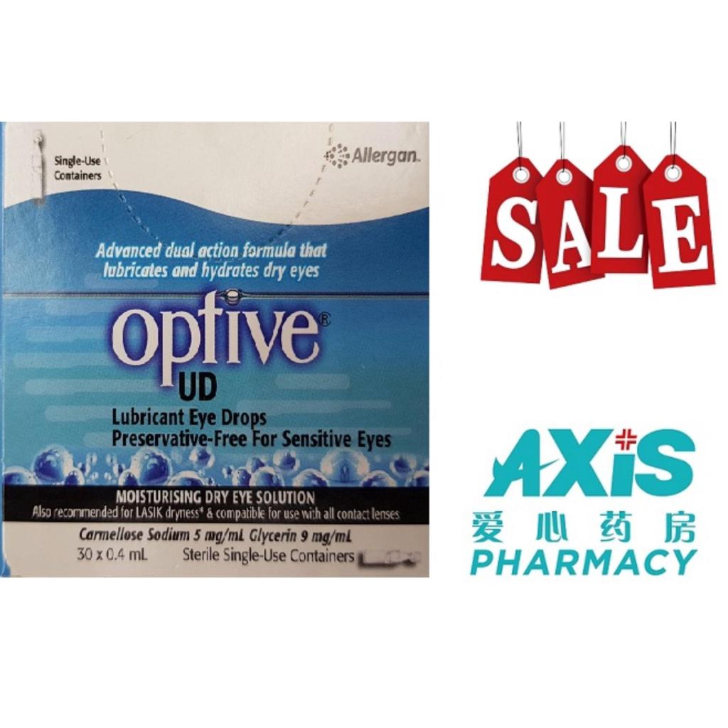 Optive UD Lubricant Eye Drops (30 vials x 0.4ml) - Artificial Tears ...