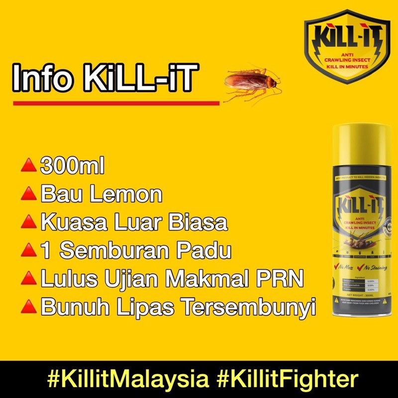 KiLL-iT (Spray Lipas) | Shopee Malaysia