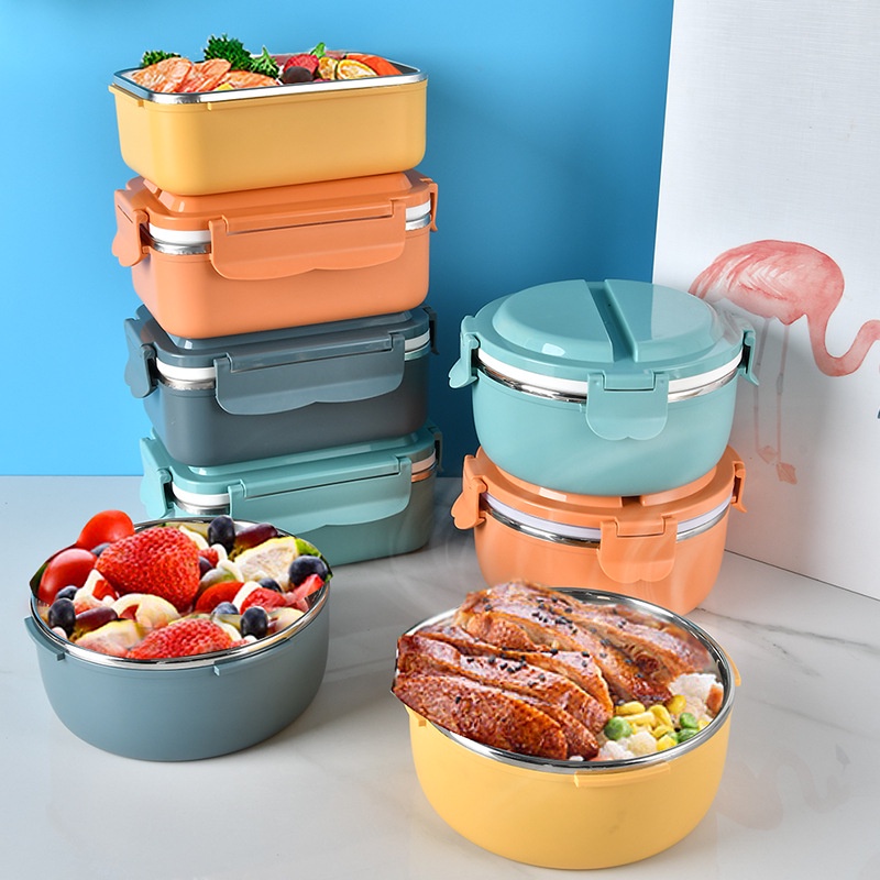 [Kingsman] Microwave Free Stainless Steel 304 Lunch Box Food Container ...