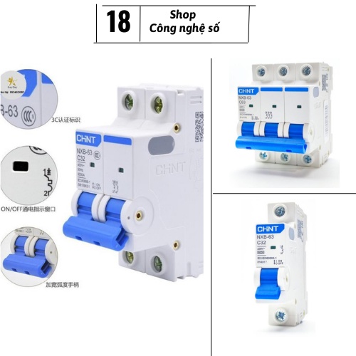 Aptomat MCB CHINT NXB63 1P 2P 3P C16A~C63A - CHINT circuit breaker of all kinds | Shopee Malaysia