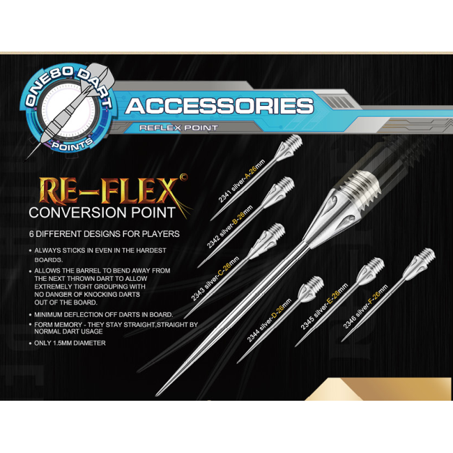ONE80 Darts Accessories- Reflex conversion Point 1.5mm | Shopee Malaysia