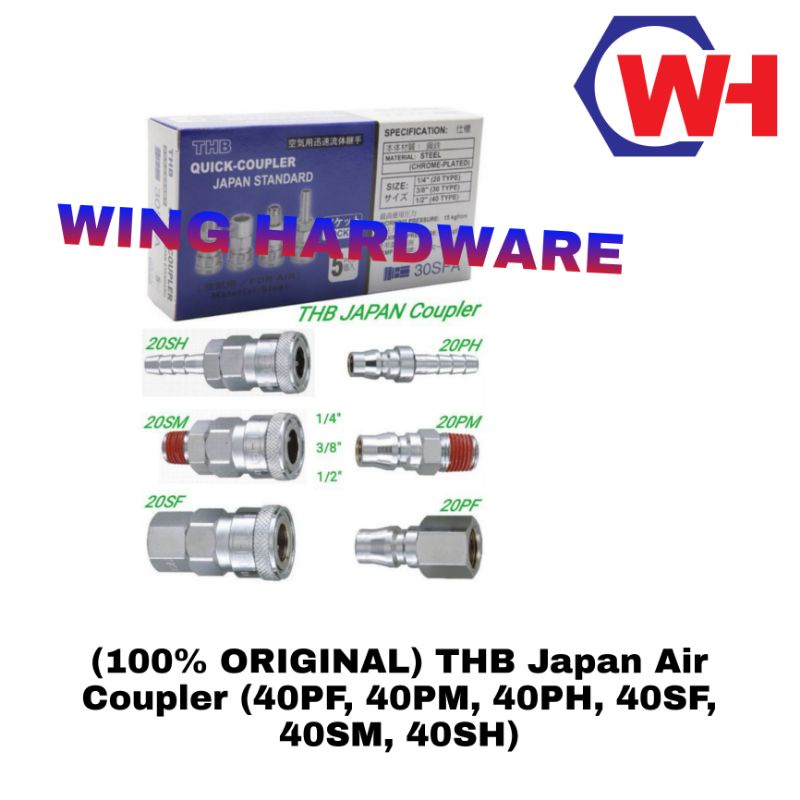 (100% ORIGINAL) THB Japan Air Coupler (40PF, 40PM, 40PH, 40SF, 40SM ...