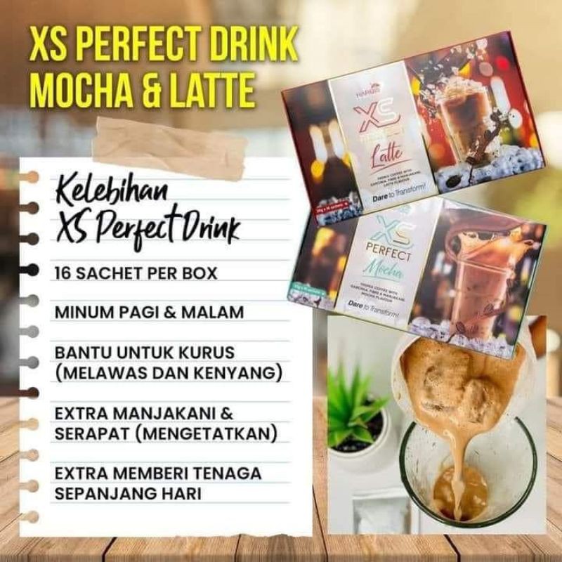 XS PERFECT DRINK MOCHA & LATTE 🔥FREE GIFT SHAKER🔥 | Shopee Malaysia