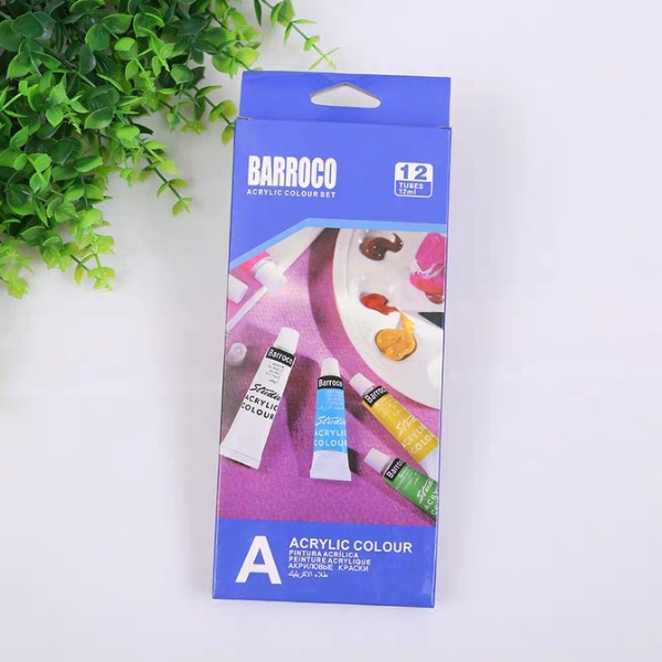 Barroco Acrylic Colour Paint Set / Economy Acrylic Paint Set (12 ...
