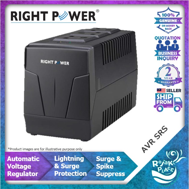 Right Power AVR SRS Series Automatic Voltage Regulator Lightning Surge ...