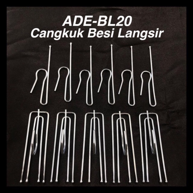 ADE-BL20 Cangkuk Besi Langsir ( Single Hook / Double Hook Steel Curtain ...