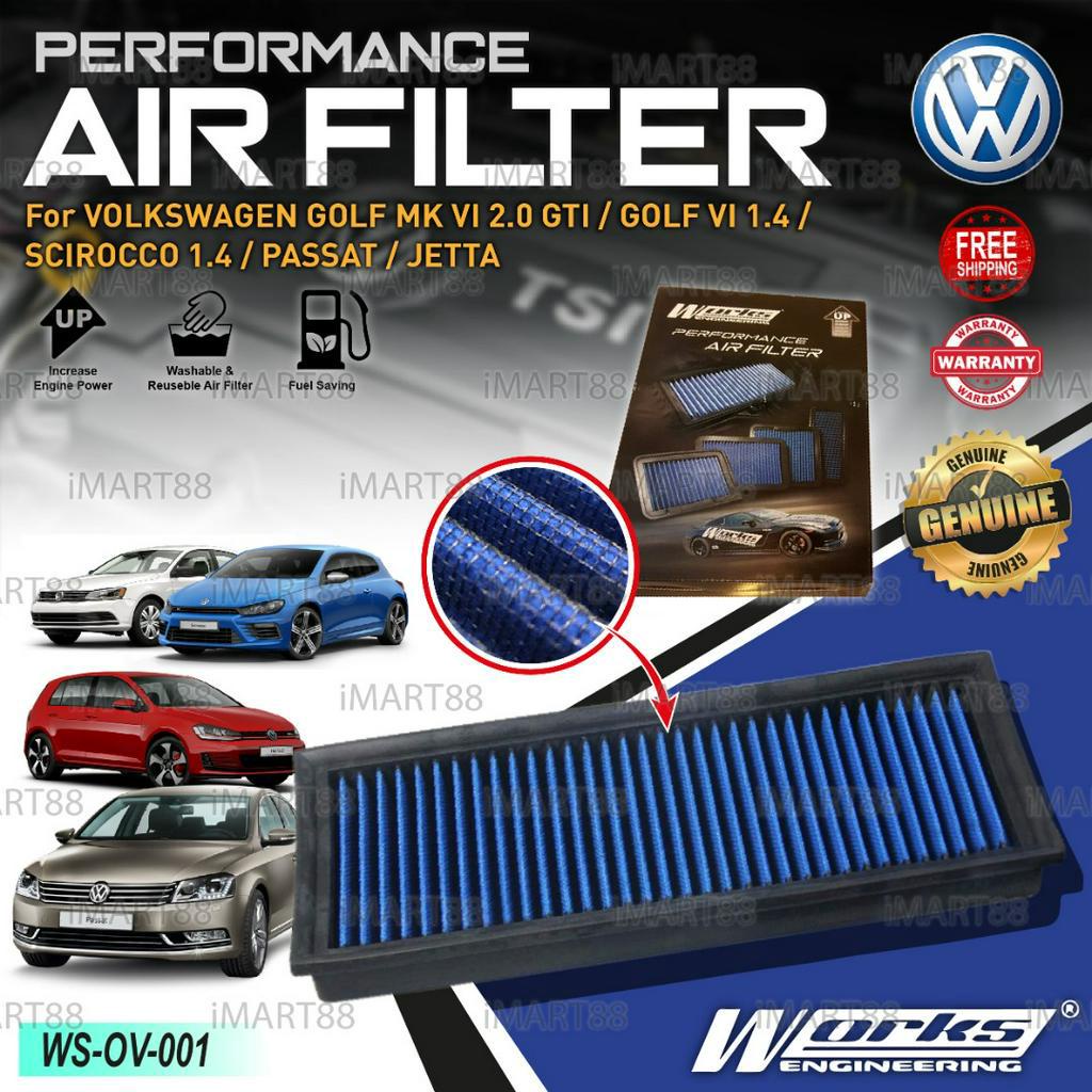 Works Engineering Drop In Air Filter Volkswagen GOLF MK VI GTI GOLF VI ...