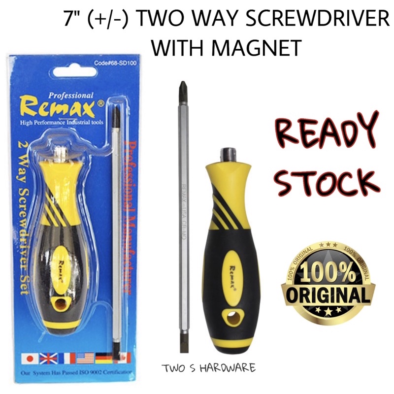 TWO WAY SCREWDRIVER SET WITH MAGNET (68-SD100) [READY STOCK] | Shopee ...