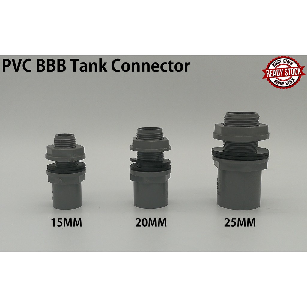 15MM 20MM 25MM PVC PIPE FITTING BRAND BBB (BINA) TANK CONNECTOR | PAIP AIR FITTING KELABU ...