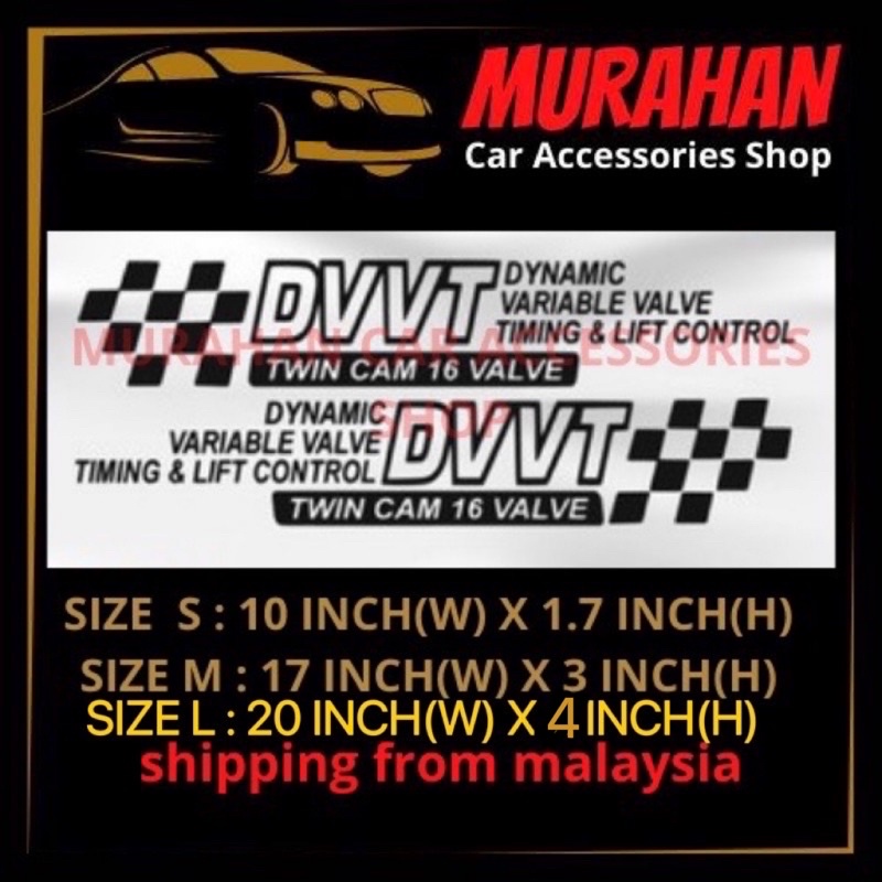 (READY STOCK ) 2 PCS DVVT car sticker sepasang kiri kanan pintu(Perodua ...