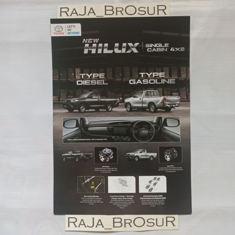 Toyota New Hilux Single Cabin 4x2 2020 flyer Brochure Poster | Shopee ...