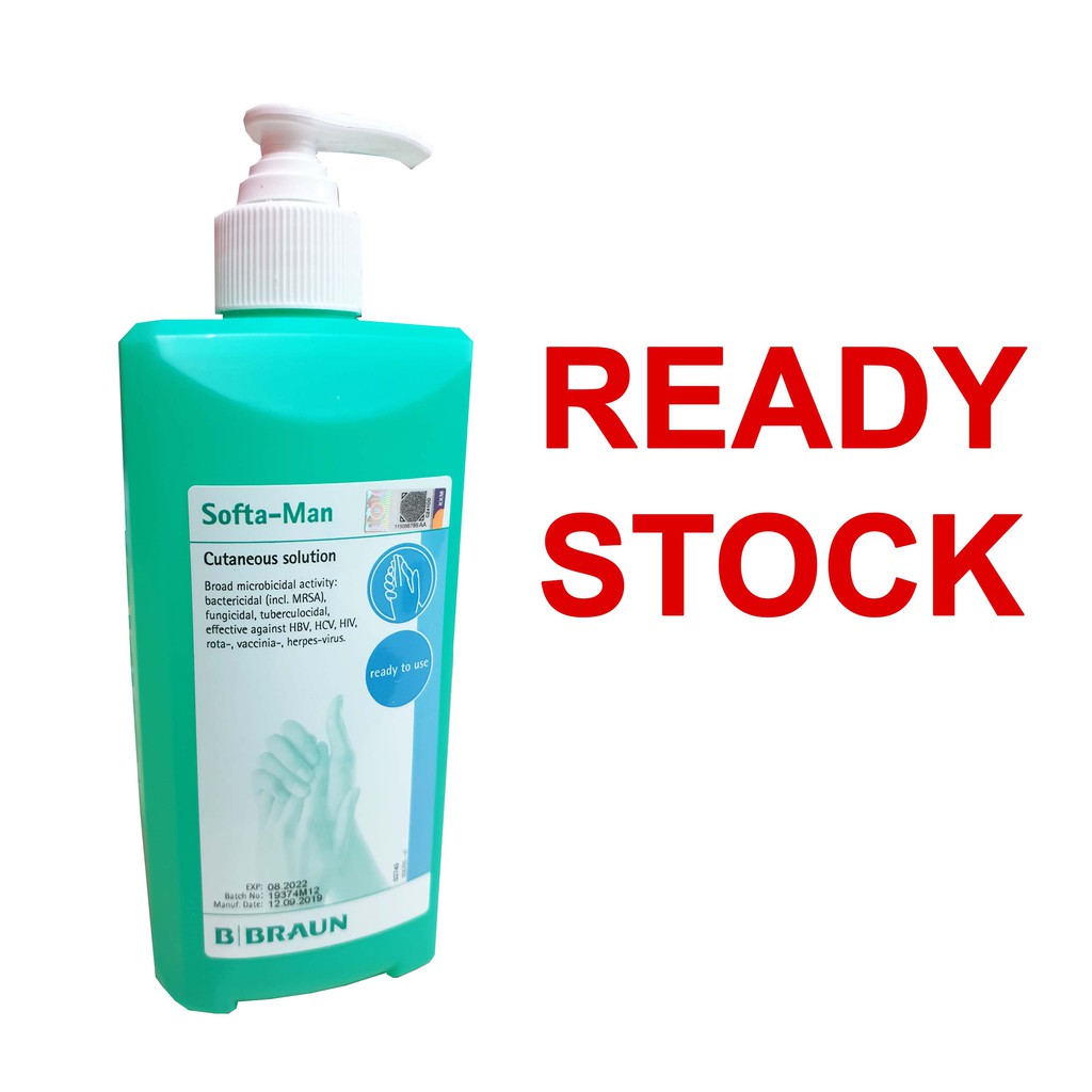 *READY STOCK* Bbraun Softa-Man Cutaneous Solution Hand Sanitizer 500ml (Bbraun Softman alcohol ...