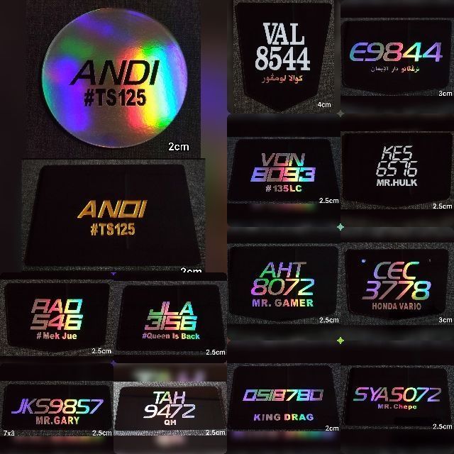 Plat Acrylic Motor + Nama/Jawi | Shopee Malaysia