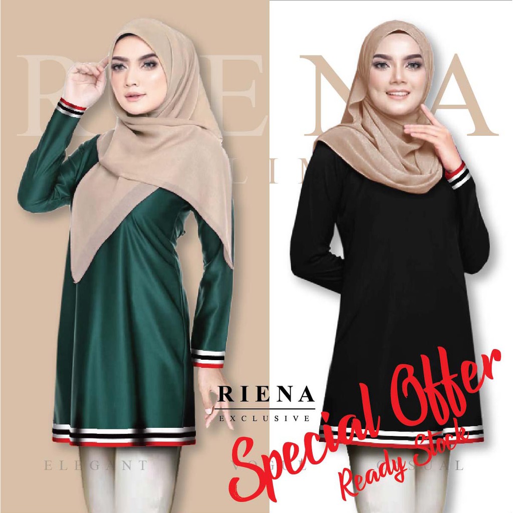 🔥 EXCLUSIVE 🔥 Blouse Muslimah Labuh / IRONLESS / READY STOCK | Shopee ...