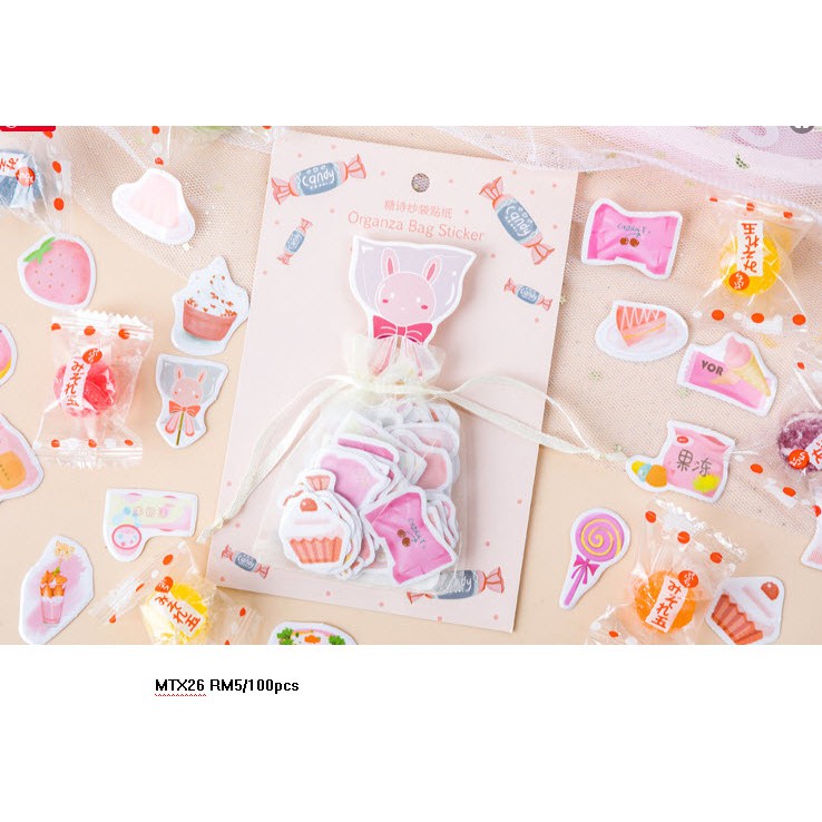 Sweet House Stickers Set 100pcs | Shopee Malaysia