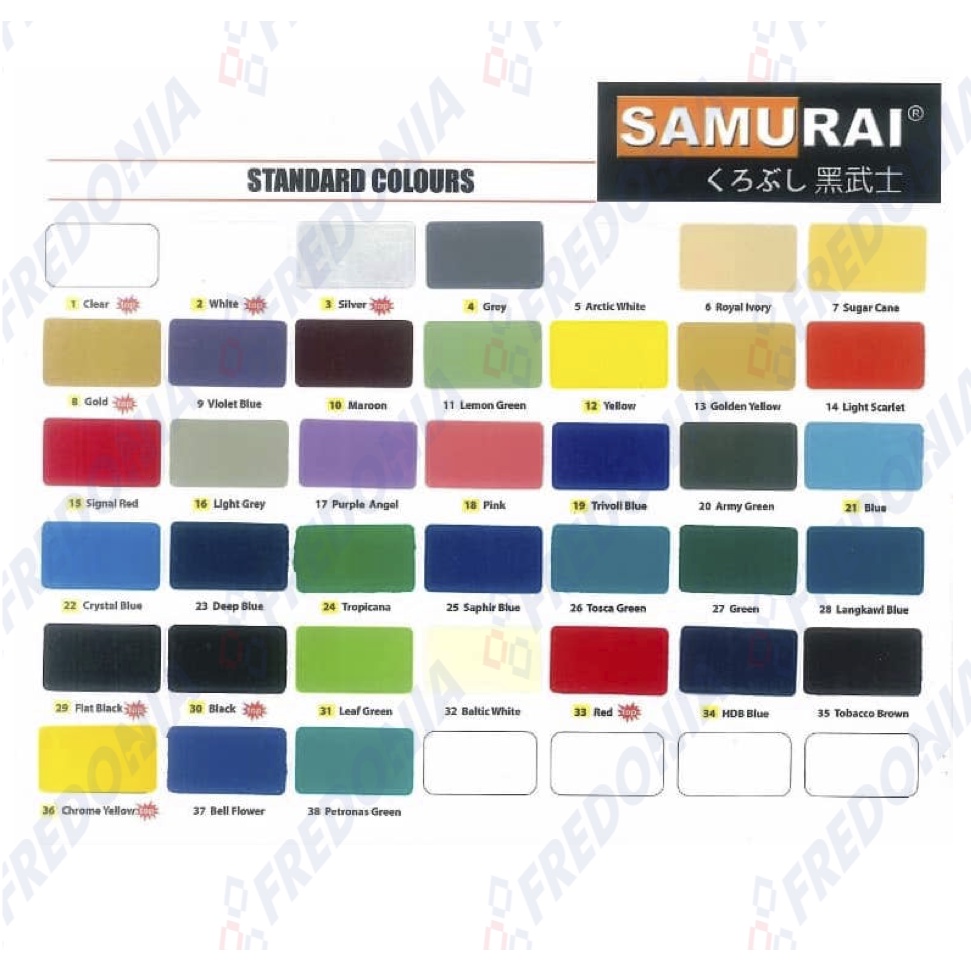 Samurai Spray Paint Standard Colours 400ML | Shopee Malaysia