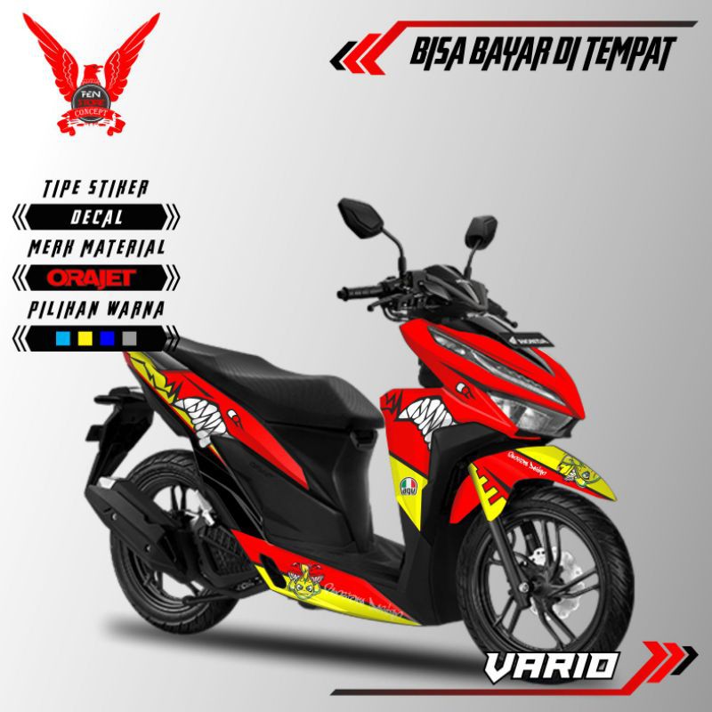 Decal Sticker Honda Vario 150125 Shark Decal Vario Sticker Motorcycle ...