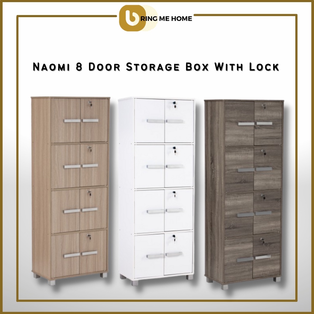 NAOMI 8 Door Locker Cabinet Locker Office Cabinet File Cabinet Wardrobe ...