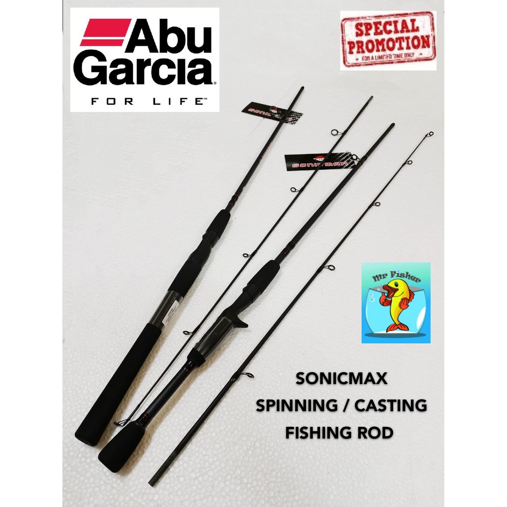 FISHER PVC PACKING ! ABU GARCIA SONICMAX CASTING SPINNING FISHING ROD ...