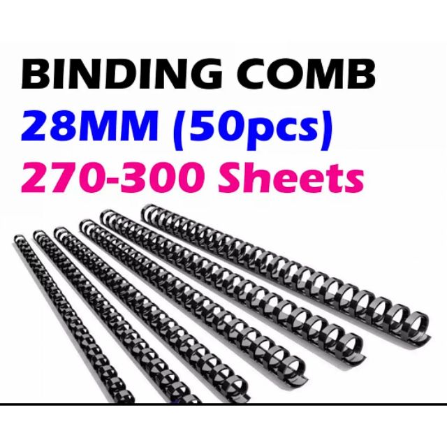 A4 BINDING COMB 28MM BLACK COLOR (box/50 pcs) | Shopee Malaysia