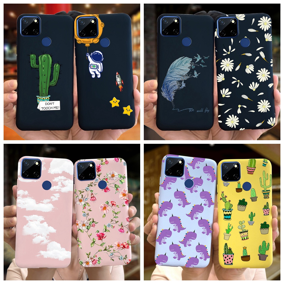 Realme Narzo 30A RMX3171 2021 Cute Astronaut Cactus Cartoon Soft Case ...