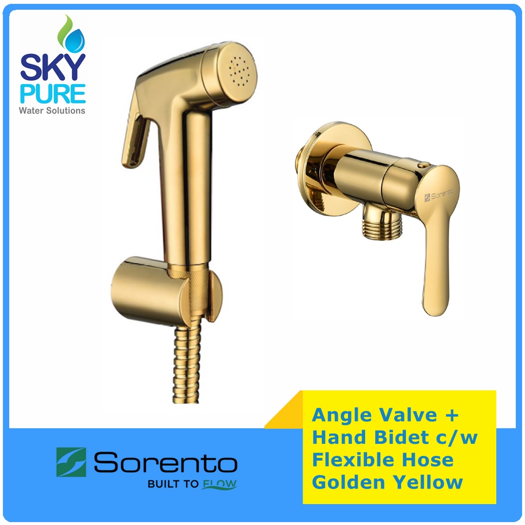 SORENTO SRTWT5840-GY Gold Color Angle Valve SRT86-GY Hand Bidet c/w ...