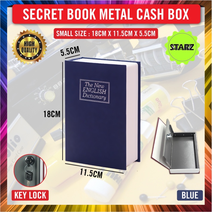 Secret Book Metal Cash Box / Dictionary Metal Book Cash Box / Metal ...