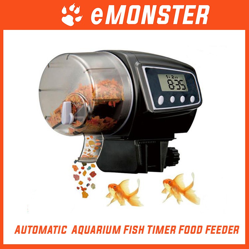 Digital 4 times Automatic Aquarium Tank Fish Timer Food Feeder AF-2005D ...