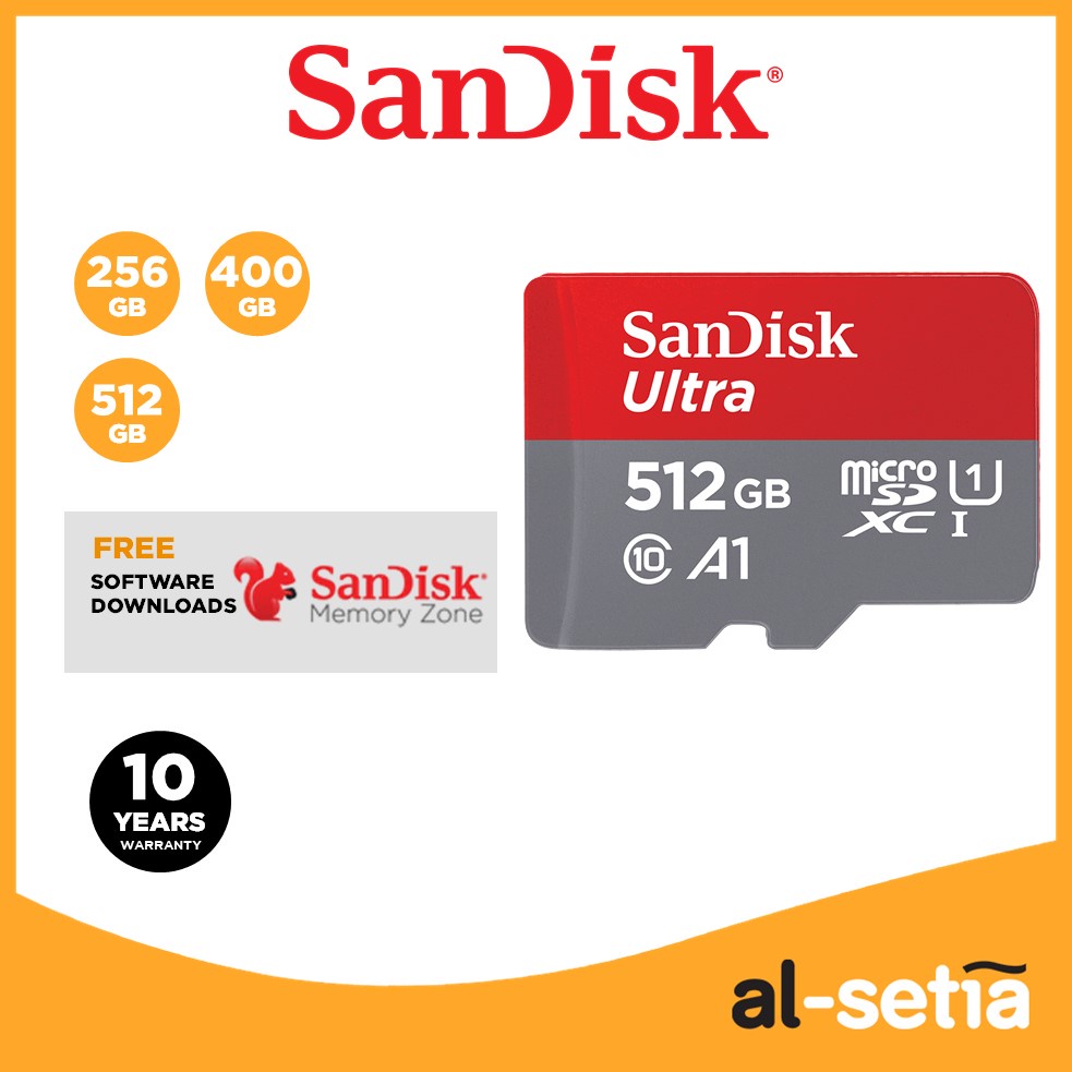 SanDisk Ultra A1 Micro SD Memory Card 256GB/400GB/512GB Ultra 4K Ultra ...