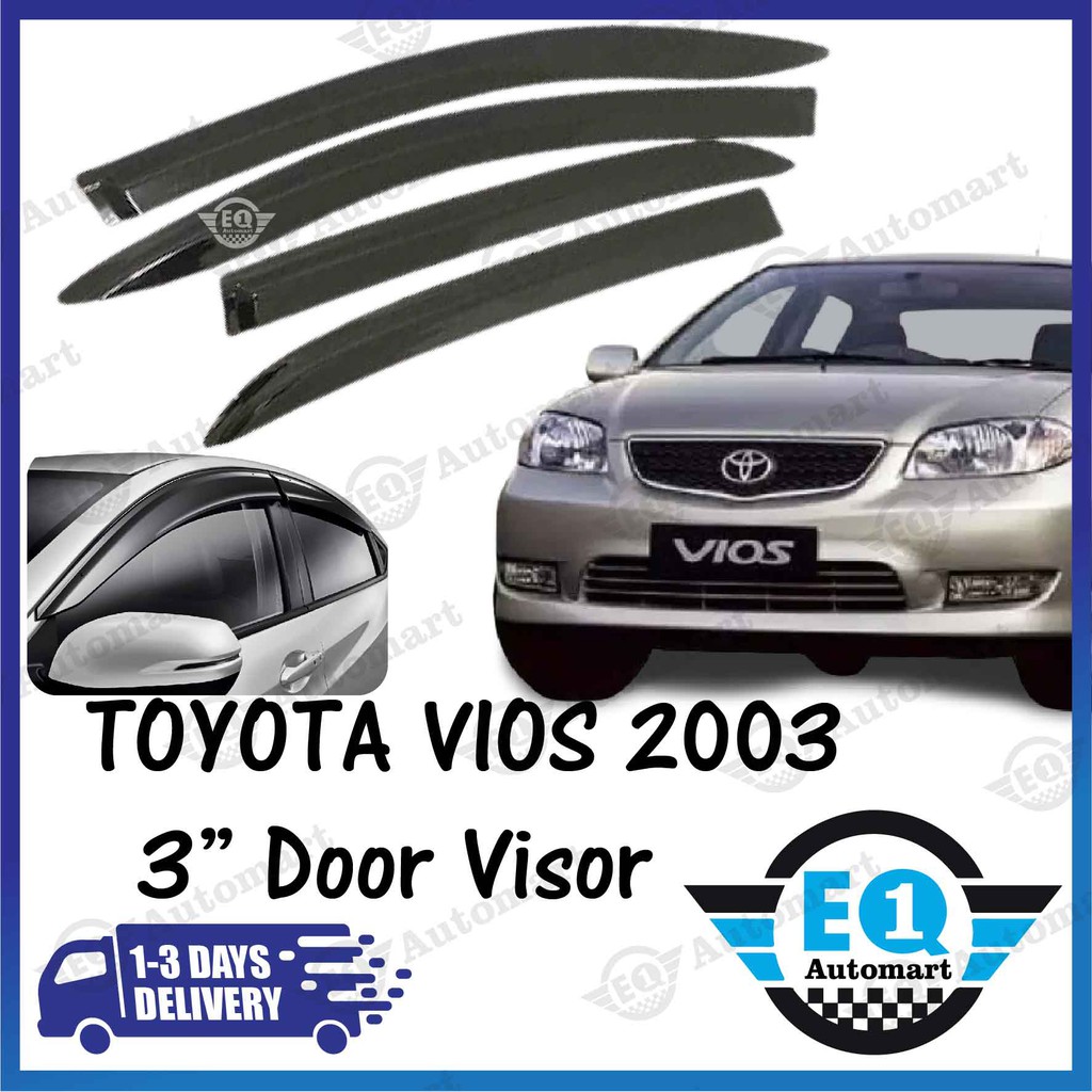 TOYOTA VIOS 2003 Door Visor Mugen Air Press 3 inch | Shopee Malaysia