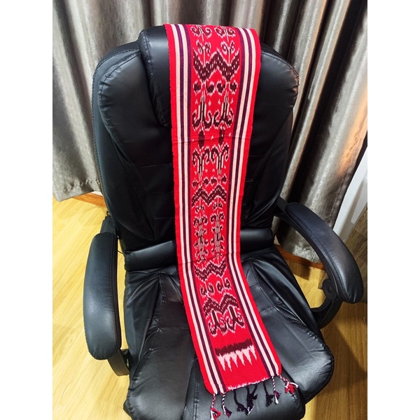 Kain Pua Kumbu - Red - 20cm x 160cm - Kain Tenun Sarawak - Table Runner ...