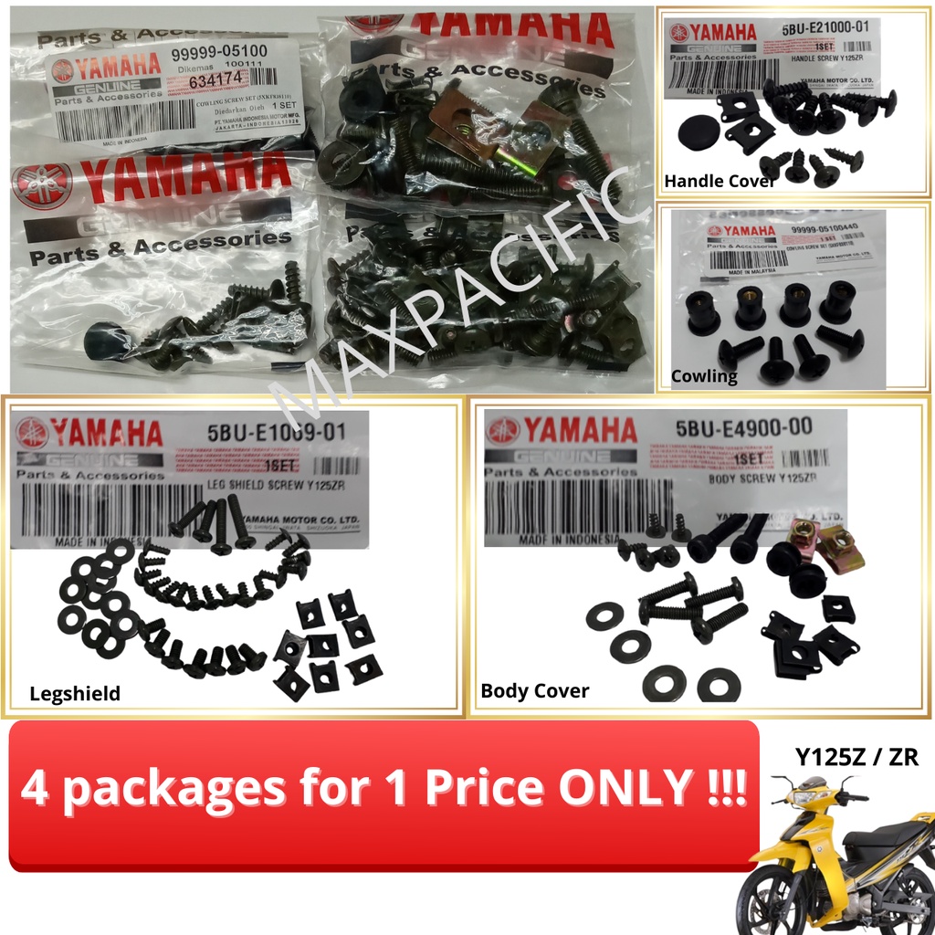 Yamaha Skru Cover Set 125zr (Full Set) Screw Body Y125Z Y125ZR 125 125z ...